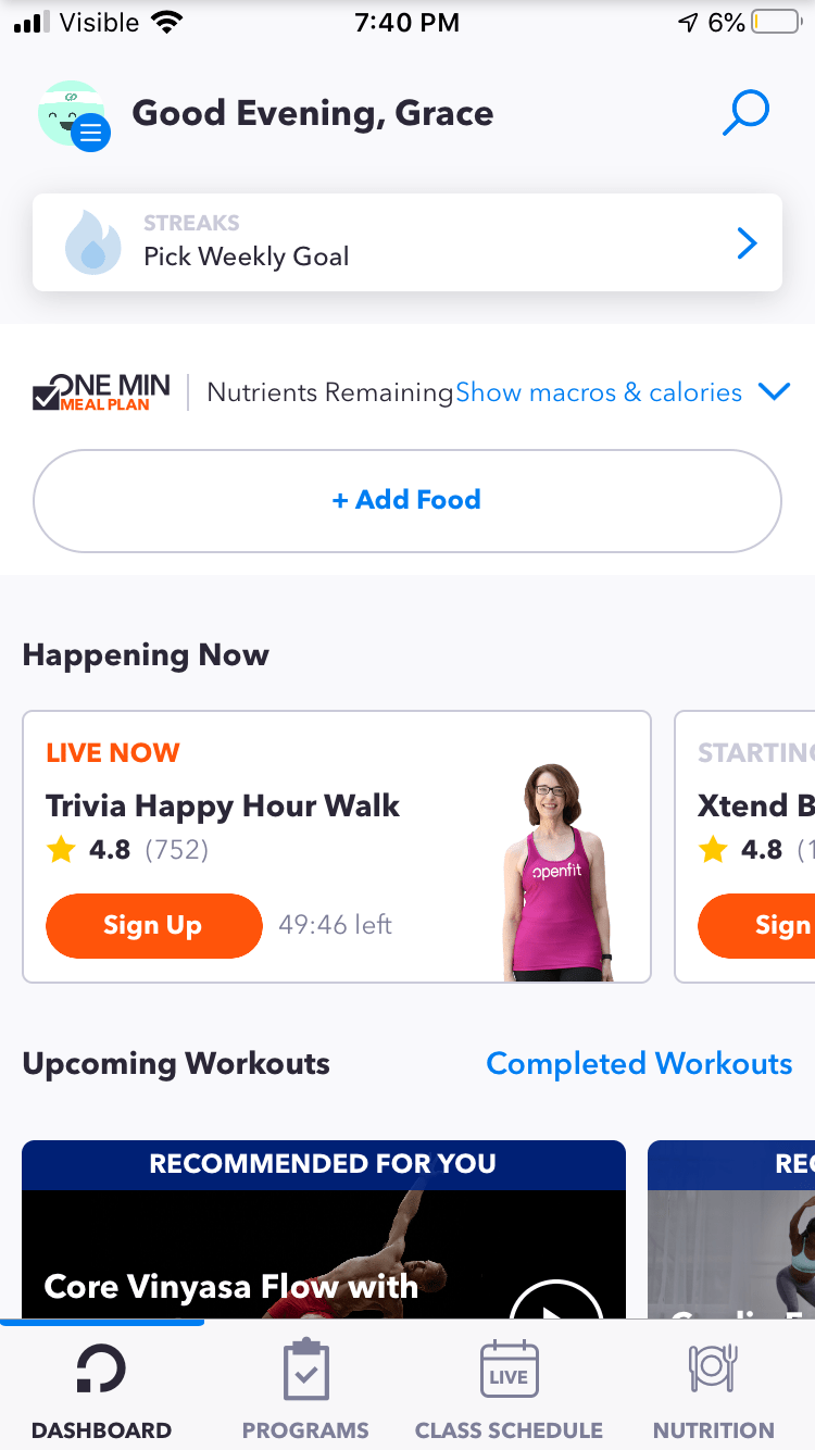 At-Home Exercise App Comparison: Obé Fitness / Open Fit / iFit